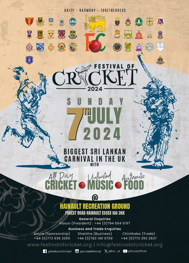 Upcoming UK Sri Lankan Events | Sesatha Web UK